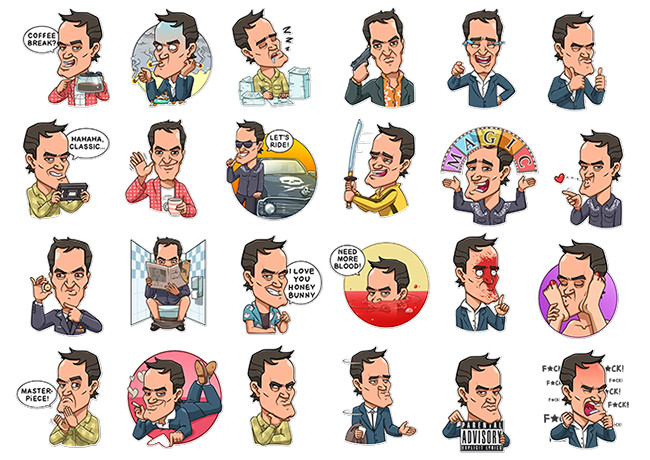 24 Qt Stickers Quentin Tarantino Fan Club