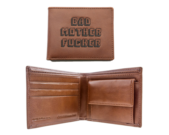 Official Bad Mother Fucker Wallet with coin pocket Brown | Quentin ...